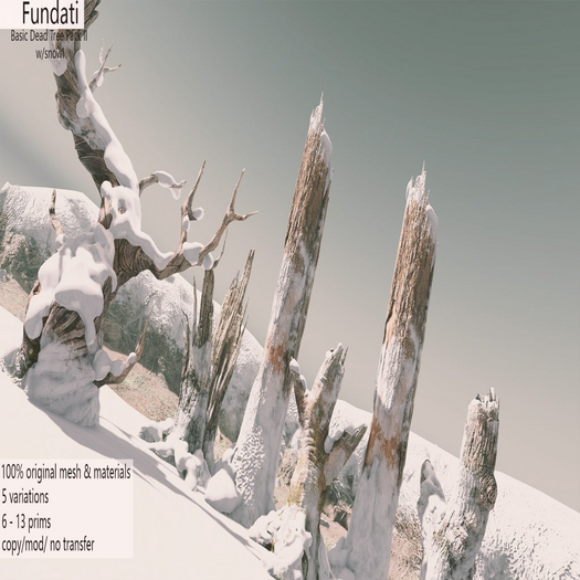 Second Life Marketplace - (Fundati) Basic Dead Tree Pack II w/snow