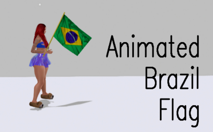 Second Life Marketplace - Brazil Animated Flag - Box
