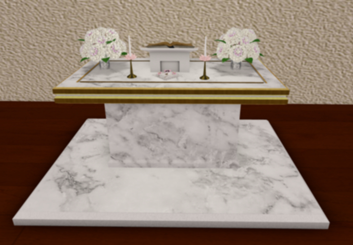 Second Life Marketplace - Crystal and Gold Wedding Altar