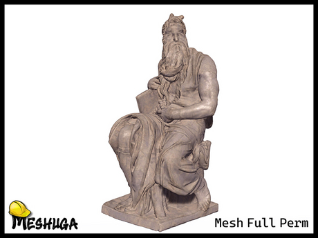 Second Life Marketplace - Meshuga Moses Statue FULL PERM MESH