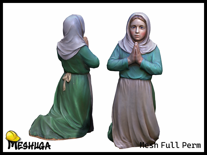 Second Life Marketplace - Meshuga Praying Woman Statue FULL PERM MESH