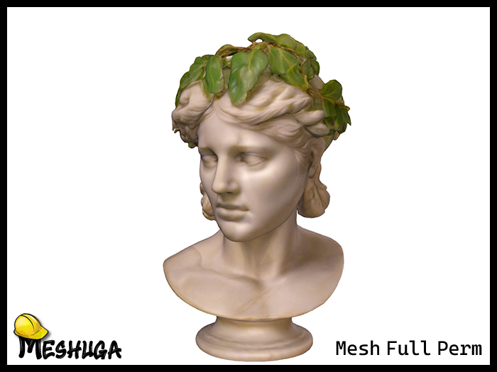 Second Life Marketplace - Meshuga Greek Goddess Bust Statue FULL PERM MESH