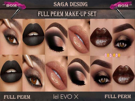 Second Life Marketplace - SaGa Design Full Perm Makeup Set ''BOM'' EvoX 01