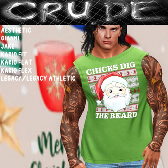 Second Life Marketplace - Chicks dig the beard Men's T-Shirt (MT3 XM)