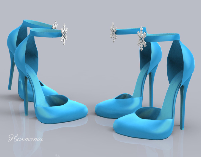 Second Life Marketplace - Blue Snowflake Heels Maitreya
