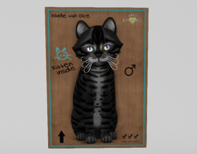 Second Life Marketplace - Male Breedable Cat KittyCatS Toyger - Coal ...