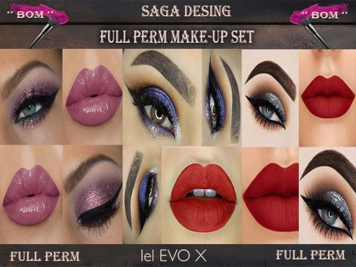 Second Life Marketplace - SaGa Design Full Perm Makeup Set ''BOM'' EvoX 010