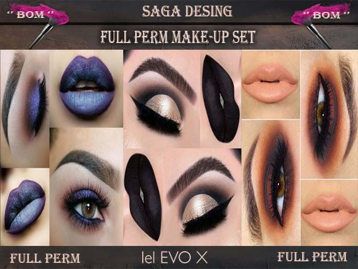 Second Life Marketplace - SaGa Design Full Perm Makeup Set ''BOM'' EvoX 021