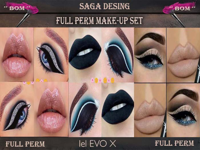 Second Life Marketplace - SaGa Design Full Perm Makeup Set ''BOM'' EvoX 022