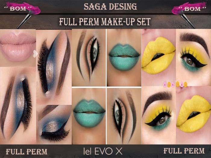 Second Life Marketplace - SaGa Design Full Perm Makeup Set ''BOM'' EvoX 023