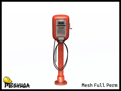 Second Life Marketplace - Meshuga Retro Gas Station Air Pump FULL PERM MESH