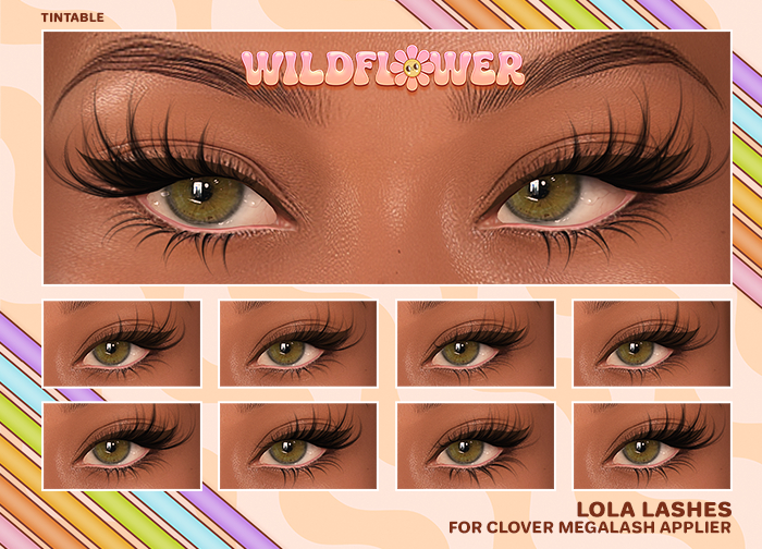 Second Life Marketplace - + wildflower lola lashes (clover megalash)