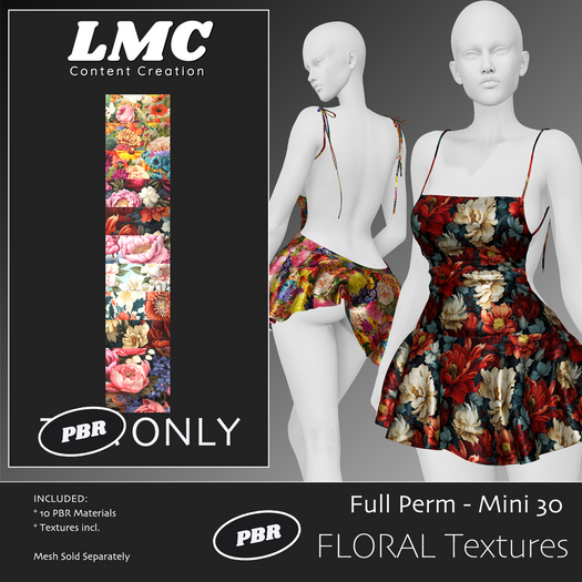 Second Life Marketplace - LMC TGA - Floral - PBR Textures for the LMC Mini 30
