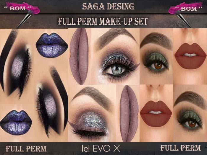 Second Life Marketplace - SaGa Design Full Perm Makeup Set ''BOM'' EvoX 028