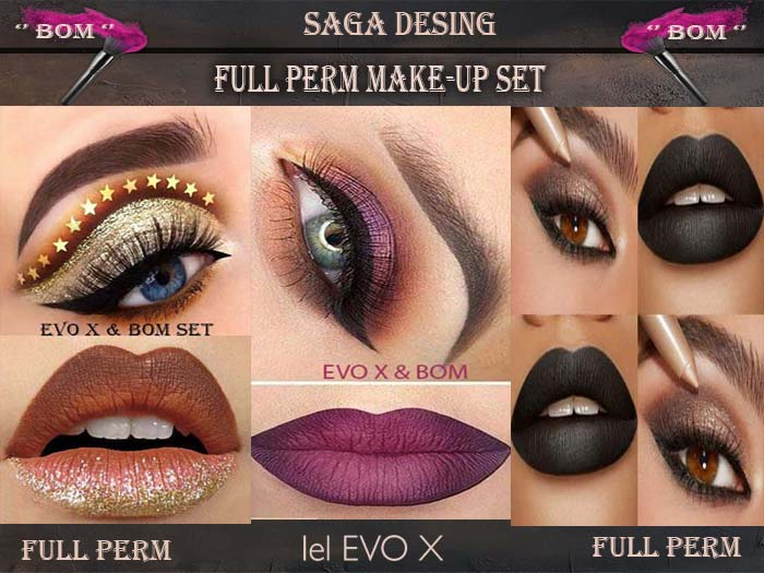 Second Life Marketplace - SaGa Design Full Perm Makeup Set ''BOM'' EvoX 035