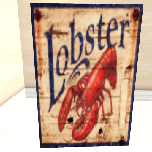 Second Life Marketplace - Lobster Vintage Sign Wall Decal