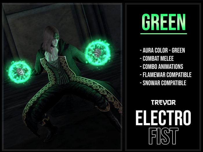 Second Life Marketplace - [TREVOR] - ELECTRO FIST - (GREEN)