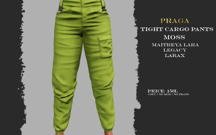 Second Life Marketplace - Praga Tight bottomed cargos - Moss