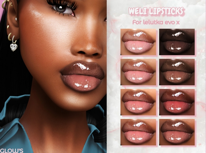 Second Life Marketplace - GLOW'S-WELI LIPSTICKS EVO X