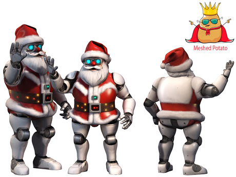 Second Life Marketplace - Meshed Potato - Robot Santa Full Perm