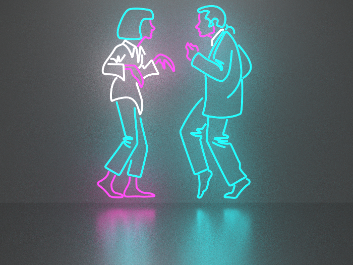 Second Life Marketplace - Pulp Fiction Dance neon sign Full Permission