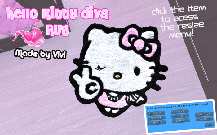 Second Life Marketplace - Hello kitty diva-rug vivi