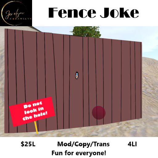 Second Life Marketplace - Fence Joke