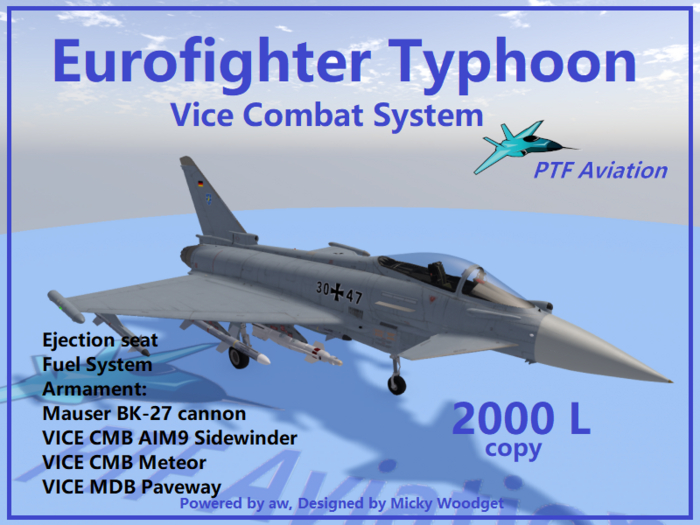 Second Life Marketplace - PTF- Typhoon Eurofighter V1