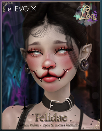 Second Life Marketplace - Loa - Felidae Face Paint ~LeLutka EVO X~ [BOM]
