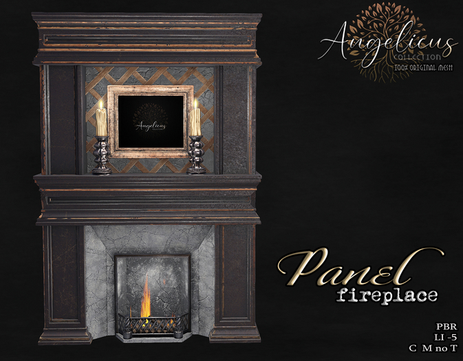 Second Life Marketplace - .AngelicUs. Panel fireplace