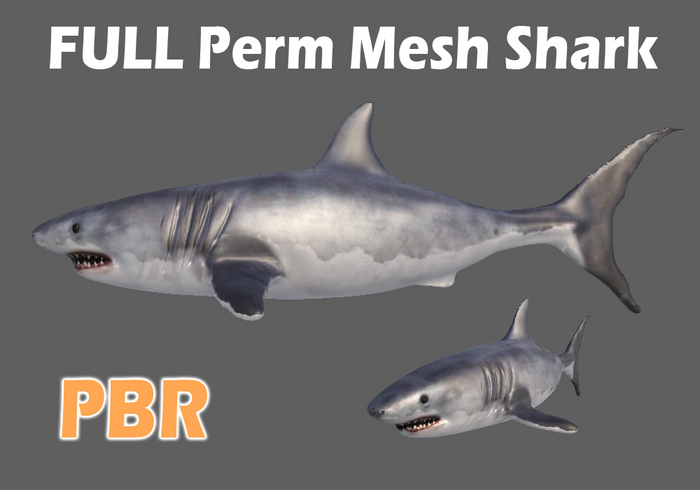 Second Life Marketplace - Full Perm Mesh Shark and RESELL