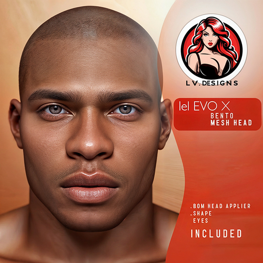 Second Life Marketplace - ::LV:. Eli Evo X Bento Mesh Head 1.3