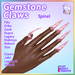 Second Life Marketplace - ~TL~ Unisex Gemstone Claws Spinel