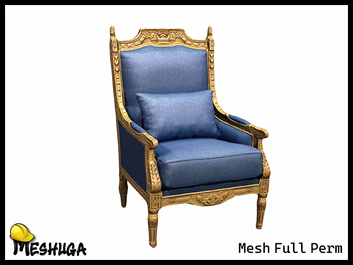 Second Life Marketplace - Meshuga Baroque Furniture - Royal Armchair ...