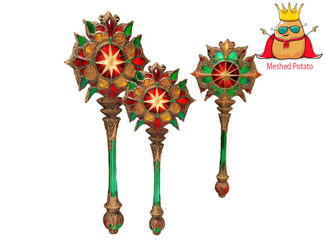 Second Life Marketplace - Meshed Potato - Stained Glass Scepter Full Perm