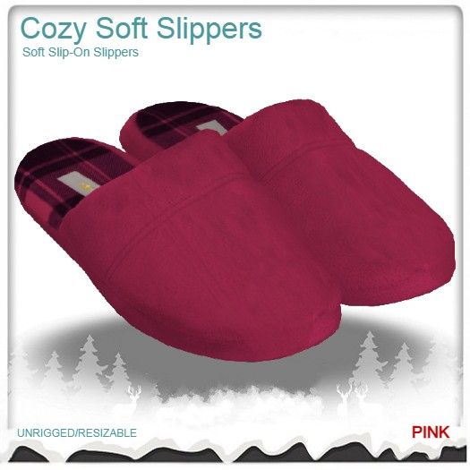 Second Life Marketplace - Soft Slippers PINK (Boxed)