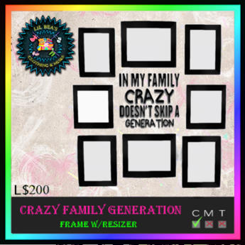 Second Life Marketplace - *LVD* Crazy Doesnt Skip Generation Frame (boxed)
