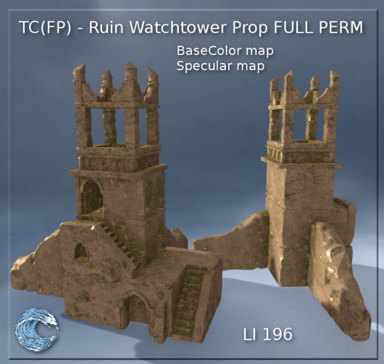 Second Life Marketplace - TC(FP) - Ruin Watchtower Prop FULL PERM