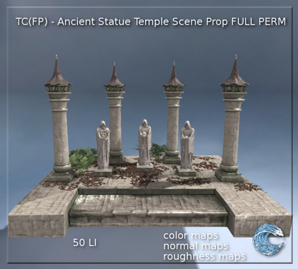 Second Life Marketplace - TC(FP) - Ancient Statue Temple Scene Prop ...