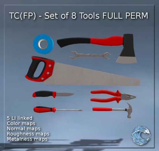 Second Life Marketplace - TC(FP) - Set of 8 Tools FULL PERM