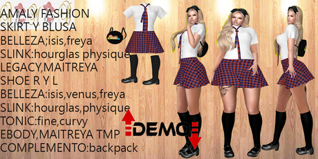 Second Life Marketplace - school uniforms r,z demo