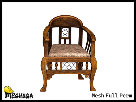 Second Life Marketplace - Meshuga Indian Furniture - Armchair FULL PERM ...