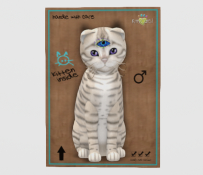 Second Life Marketplace - Male Breedable Cat KittyCatS Toyger - Snow ...