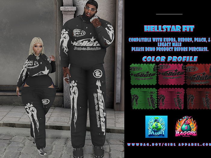 Second Life Marketplace - [BAG BOY APPAREL] HellStarz Set FP