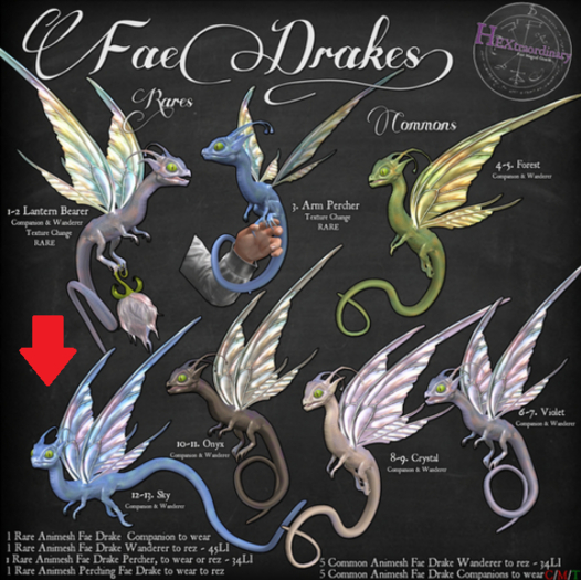Second Life Marketplace - 13. *HEXtraordinary* Fae Drake - Sky - Wanderer