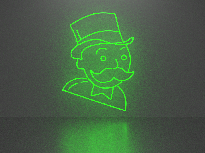 Second Life Marketplace - Monopoly 1 neon sign Full Permission