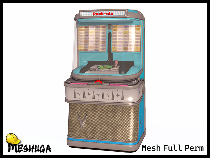 Second Life Marketplace - Meshuga Retro Rockola Jukebox FULL PERM MESH