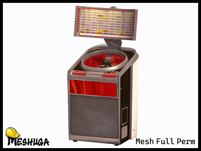 Second Life Marketplace - Meshuga Retro Rockola Music Box FULL PERM MESH