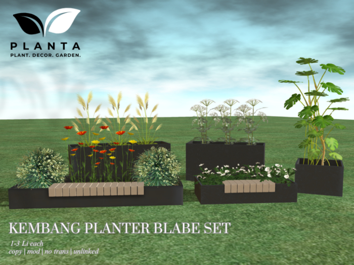 Second Life Marketplace - Planta - Kembang Planter Blabe Set
