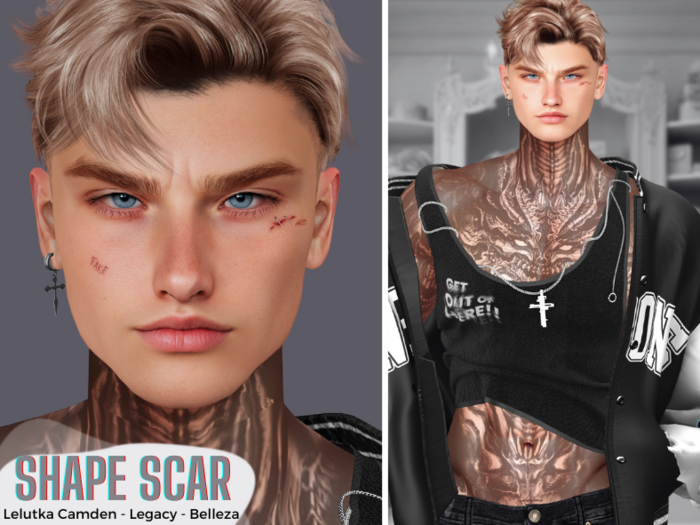 Second Life Marketplace - .FRAN. Shape Scar - Lelutka Camden